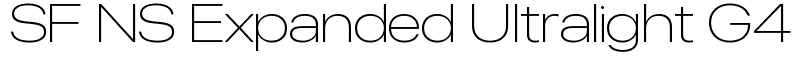 SF NS Expanded Ultralight G4 Font: Free Download | MaisFontes