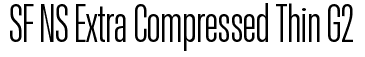 SF NS Extra Compressed Thin G2: Free Font Download | MaisFontes