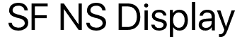 SF NS Display: Free Font Download | MaisFontes