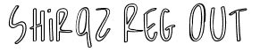 Shiraz Reg Out Font: Free Download | MaisFontes