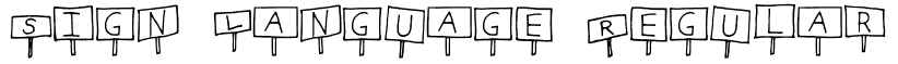 Sign Language Regular Font: Free Download | MaisFontes