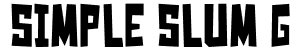 Simple Slum G Font: Free Download | MaisFontes
