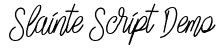 Slainte Script Demo: Free Font Download | MaisFontes