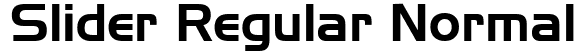 Slider Regular Normal Font: Free Download | MaisFontes