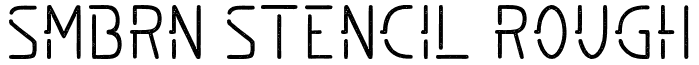 SMBRN Stencil Rough: Free Font Download | MaisFontes