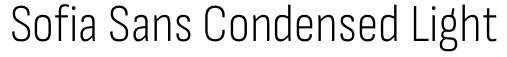 Sofia Sans Condensed Light Font: Free Download | MaisFontes