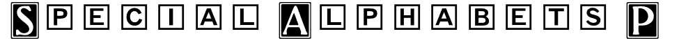 Special Alphabets P01: Free Font Download | MaisFontes