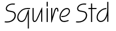 Squire Std Font: Free Download | MaisFontes