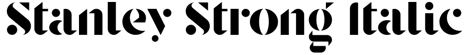 Stanley Strong Italic: Free Font Download | MaisFontes