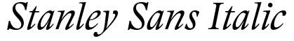 Stanley Sans Italic Font: Free Download | MaisFontes