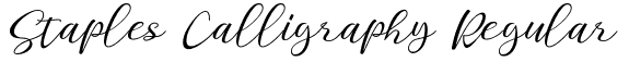 Staples Calligraphy Regular: Free Font Download | MaisFontes