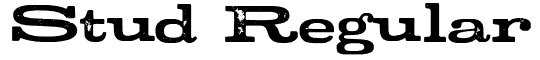Stud Regular Font: Free Download | MaisFontes
