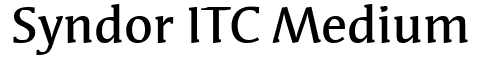 Syndor ITC Medium Font: Free Download | MaisFontes