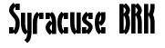 Syracuse BRK Font: Free Download | MaisFontes