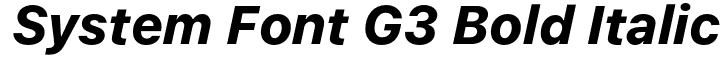 System Font G3 Bold Italic Font: Free Download | MaisFontes
