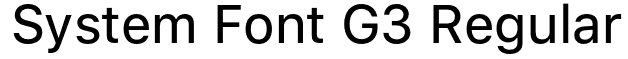 System Font G3 Regular Font: Free Download | MaisFontes