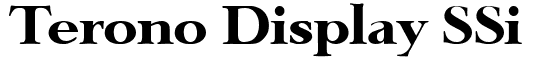 Terono Display SSi: Baixar Fonte Grátis | MaisFontes