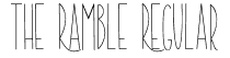 The Ramble Regular Font: Free Download | MaisFontes