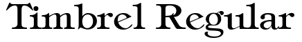 Timbrel Regular: Free Font Download | MaisFontes