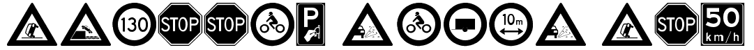 Traffic signs tfb: Baixar Fonte Grátis | MaisFontes