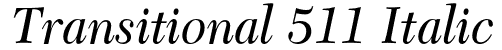 Transitional 511 Italic Font: Free Download | MaisFontes
