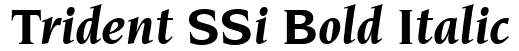 Trident SSi Bold Italic: Baixar Fonte Grátis | MaisFontes