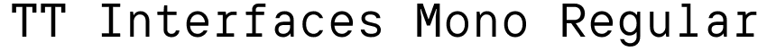 TT Interfaces Mono Regular: Free Font Download | MaisFontes