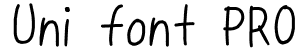 Uni font PRO Font: Free Download | MaisFontes