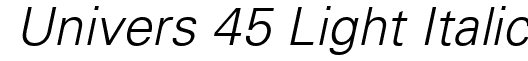 Univers 45 Light Italic: Scarica Font Gratis | MaisFontes