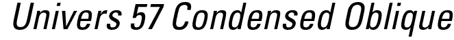 Univers 57 Condensed Font: Free Download | MaisFontes