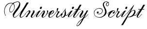 University Script Font: Free Download | MaisFontes