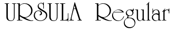 URSULA Regular: Download Free Font | MaisFontes