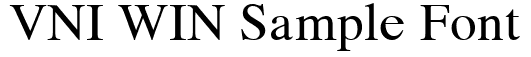 VNI WIN Sample Font Font: Free Download | MaisFontes