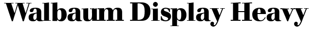 Walbaum Display Heavy: Free Font Download | MaisFontes