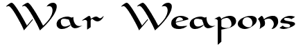 War Weapons: Free Font Download | MaisFontes