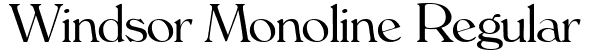 Windsor Monoline Regular Font: Free Download | MaisFontes