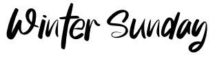 Winter Sunday: Free Font Download | MaisFontes