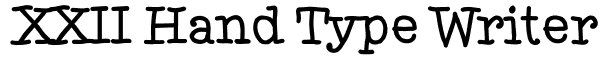 XXII Hand Type Writer Font: Free Download | MaisFontes