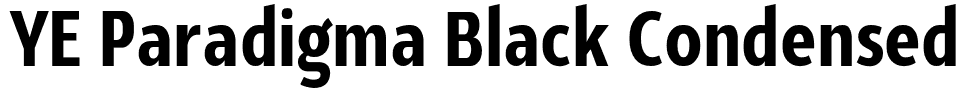 YE Paradigma Black Condensed: Free Font Download | MaisFontes