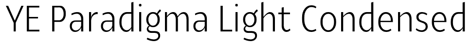 YE Paradigma Light Condensed: Free Font Download | MaisFontes