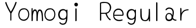 Yomogi Regular：免费字体下载 | MaisFontes
