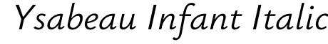 Ysabeau Infant Italic: Descargar Fuente Gratis | MaisFontes