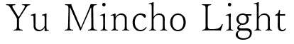 Yu Mincho Light font download | MaisFontes.com