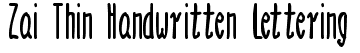 Zai Thin Handwritten Lettering: Baixar Fonte Grátis | MaisFontes