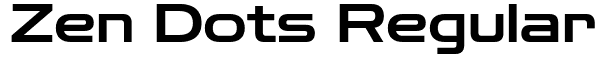 Zen Dots Regular Font: Free Download | MaisFontes