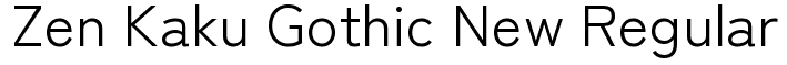 Zen Kaku Gothic New Regular：無料フォントをダウンロード | MaisFontes