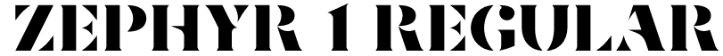 Zephyr 1 Regular: Free Font Download | MaisFontes
