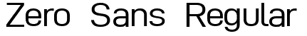 Zero Sans Regular: Free Font Download | MaisFontes
