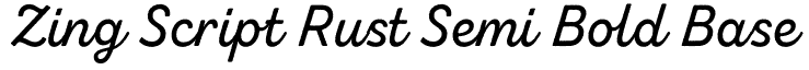 Zing Script Rust Semi Bold Base Font: Free Download | MaisFontes